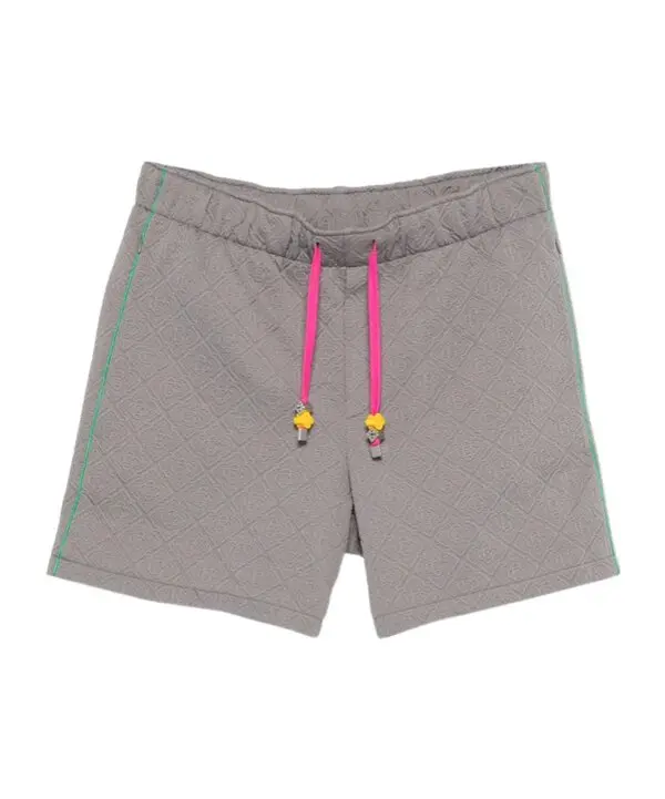 Casablanca Logo Pattern Quilted Shorts - Gray