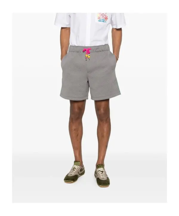 Casablanca Logo Pattern Quilted Shorts