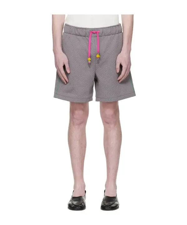 Casablanca Logo Pattern Quilted Shorts