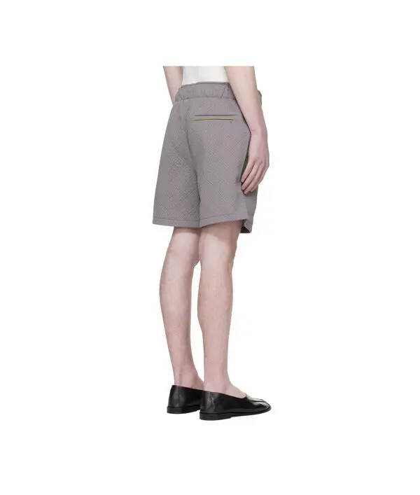 Casablanca Logo Pattern Quilted Shorts