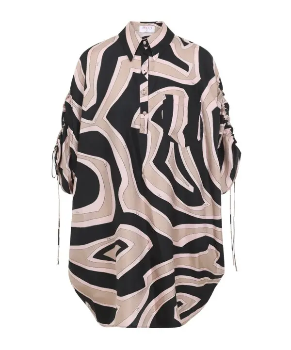 Emilio Pucci Abstract Print Shirt Dress - Multicolor