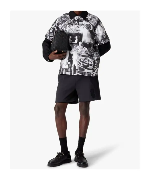 Casablanca Squash Logo Flock Print Sweatshorts