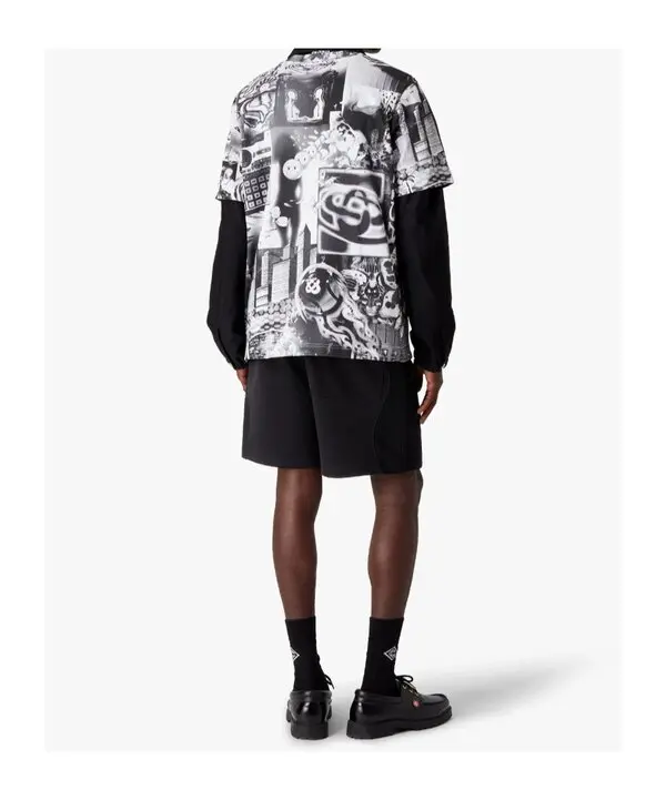 Casablanca Squash Logo Flock Print Sweatshorts