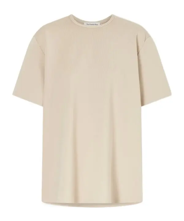 THE FRANKIE SHOP Leni Ribbed Knit T-shirt - Beige
