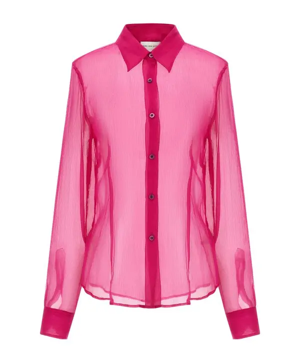 Dries Van Noten Sheer Button-up Shirt