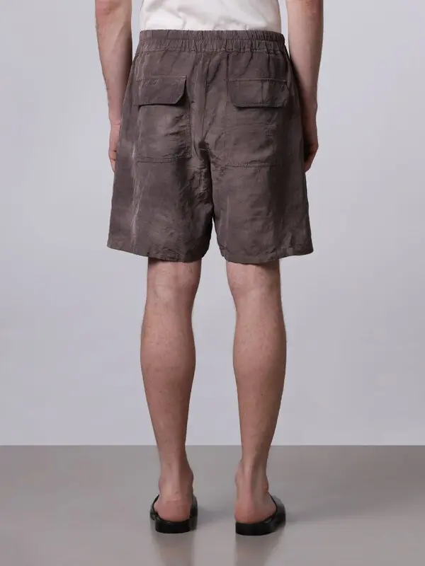 ROBERTO COLLINA Hand-treated Drawstring Shorts - Black