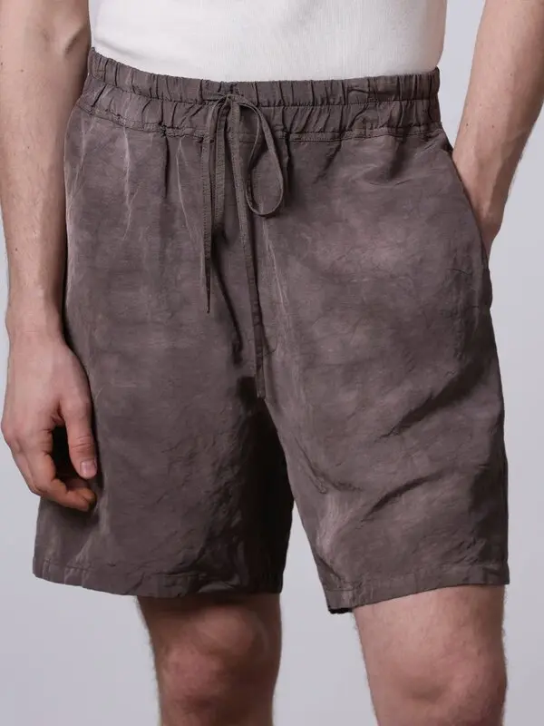 ROBERTO COLLINA Hand-treated Drawstring Shorts - Black