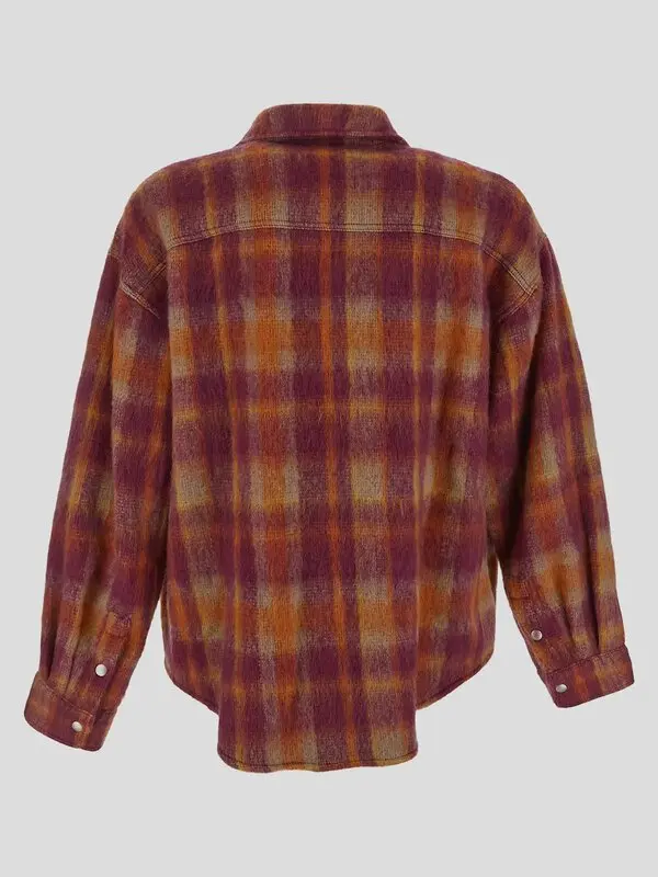 Palm Angels Plaid-printed Buttoned Overshirt - Red
