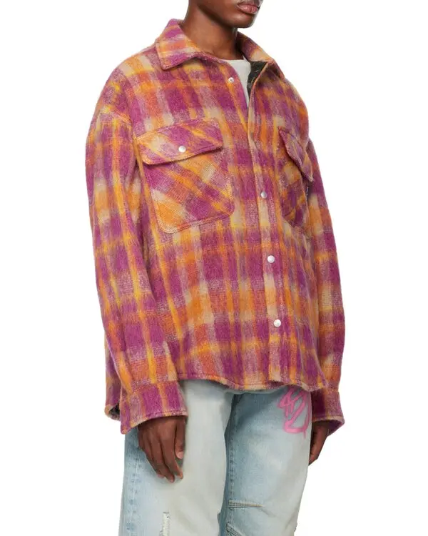 Palm Angels Plaid-printed Buttoned Overshirt - Red