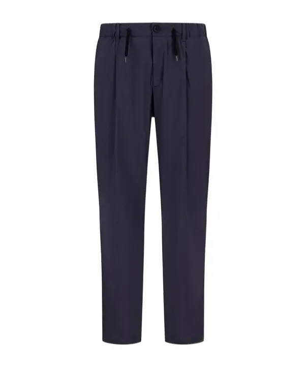 Herno Drawstring Waist Tapered Trousers - Blue