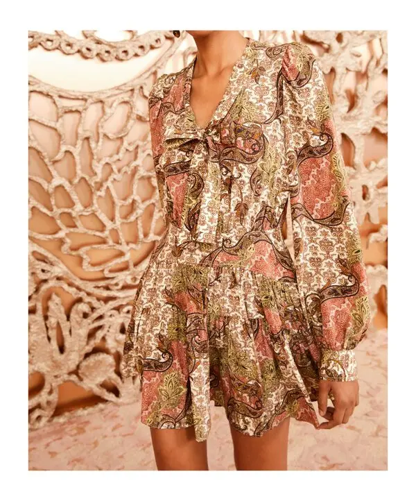 Ulla Johnson Printed Long Sleeve Dress