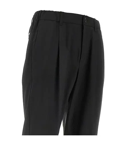Herno Pleated Trousers - Black