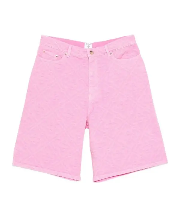 Casablanca Embossed Bermuda Shorts - Pink
