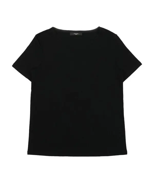 Max Mara Round Neck T-shirt With Short Sleeves - Black