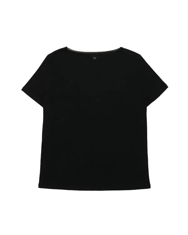 Max Mara Round Neck T-shirt With Short Sleeves - Black