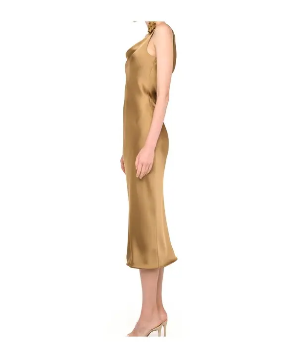 Norma Kamali Drop Shoulder Floral Embellished Dress