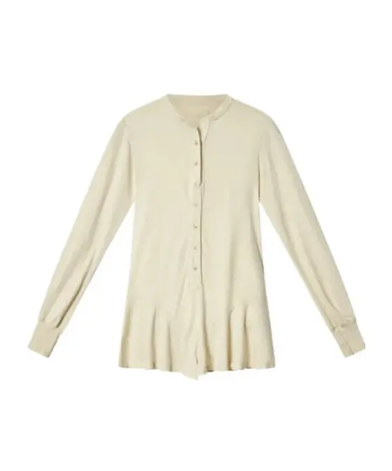 Isabel Marant Étoile Tina Buttoned Long-sleeved Playsuit - Nude