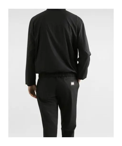 Dolce & Gabbana Zip-up Jacket With Branded Tag - Black