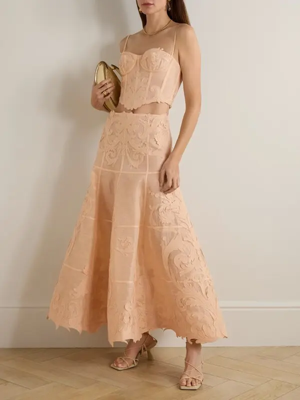 Zimmermann Rebellion Filigree-collar Corset