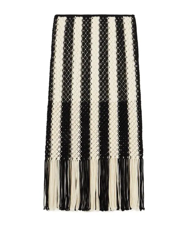 Zimmermann Wanderlust Fringed Midi Skirt