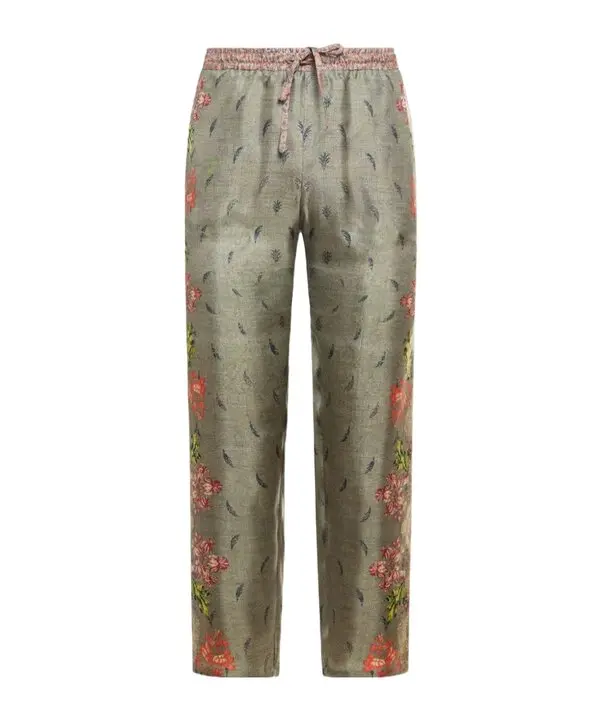 PIERRE-LOUIS MASCIA Drawstring Printed Pants