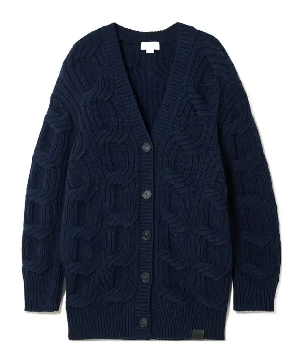 Stella McCartney Cable-knit Wool Cardigan - Black