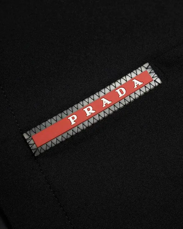 Prada Hooded Zip-up Casual Jacket With Logo