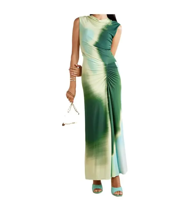 Simkhai Acacia Tie-dye Ruched Stretch-jersey Midi Dress
