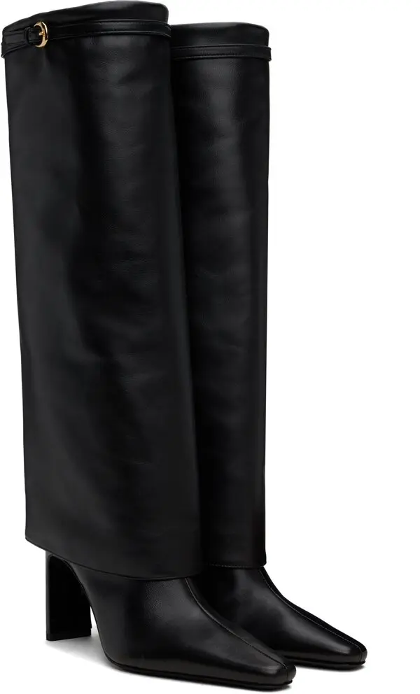 Staud Buckled Leather Knee Boots - Black