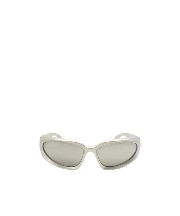 Balenciaga Wraparound Shield Sunglasses - Silver