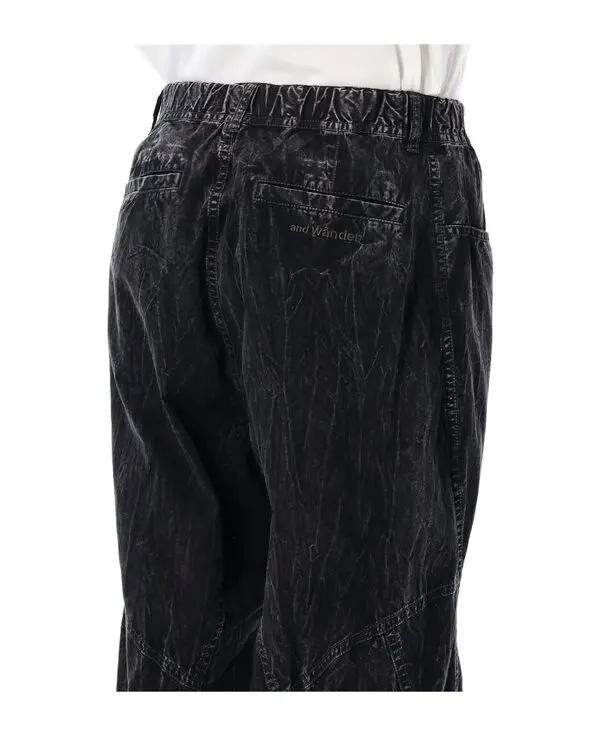 AND WANDER Textured Relaxed-fit Pants