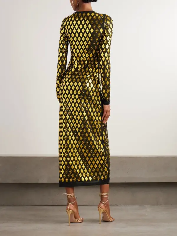 Rabanne Diamond-patterned Embellished Dress