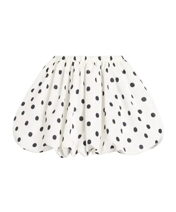 PATOU Mini A-line Skirt With Drawstring Waist - Cloud Dancer