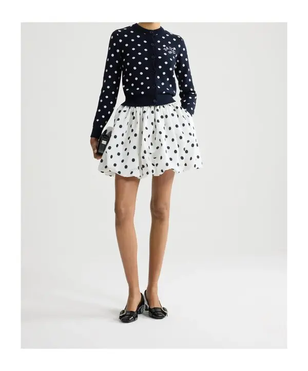 PATOU Mini A-line Skirt With Drawstring Waist - Cloud Dancer