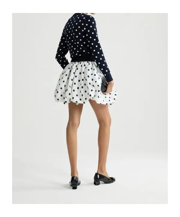 PATOU Mini A-line Skirt With Drawstring Waist - Cloud Dancer