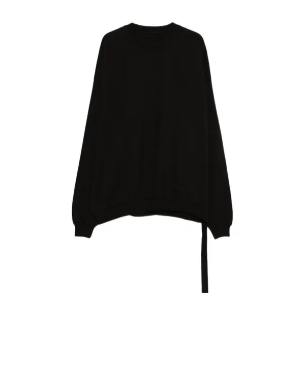 Rick Owens Long Sleeve Tie Detail Sweatshirt