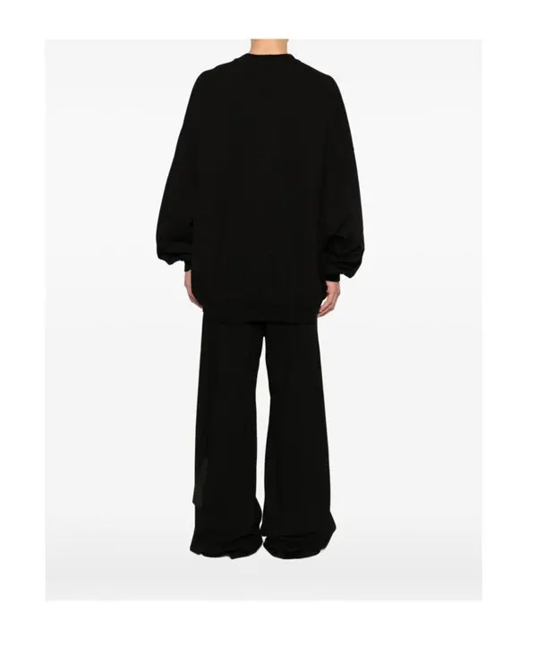 Rick Owens Long Sleeve Tie Detail Sweatshirt