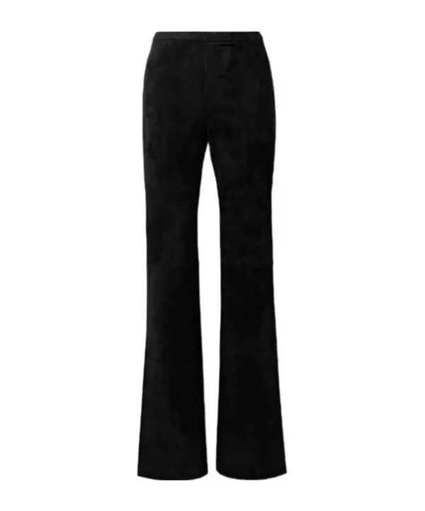Stouls Suede Straight-leg Pants
