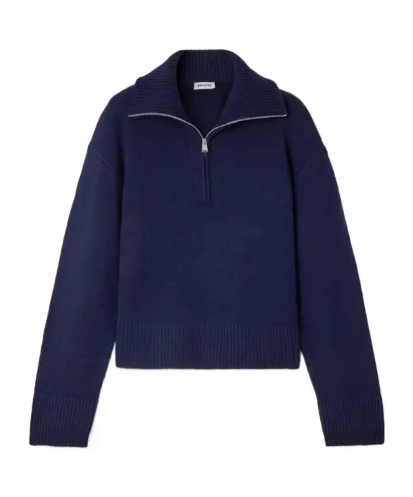 Simkhai Andes Ribbed Cashmere Zip Sweater