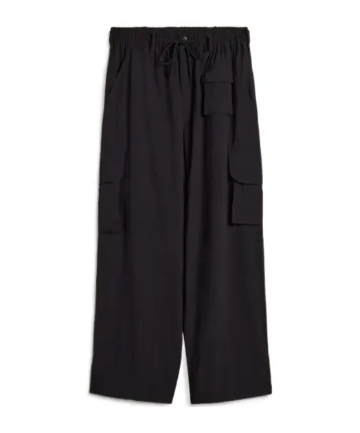 Y3 Straight Leg Cargo Pants With Drawstring Waist