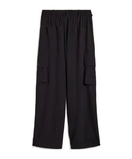 Y3 Straight Leg Cargo Pants With Drawstring Waist