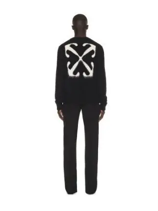 Off-White Arrow Motif Crewneck Jumper - Black