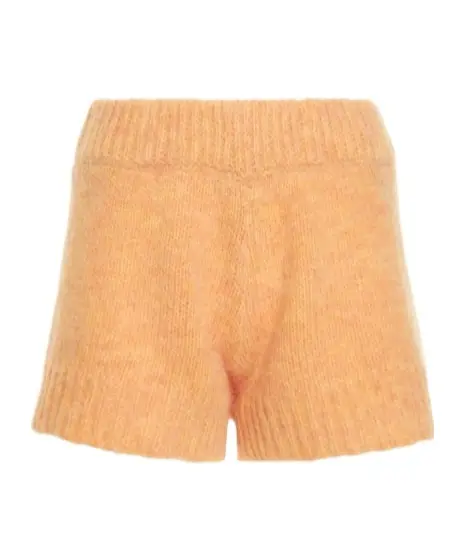 ROTATE BY BIRGER CHRISTENSEN Susanna Wool Blend Knit Shorts - Nude
