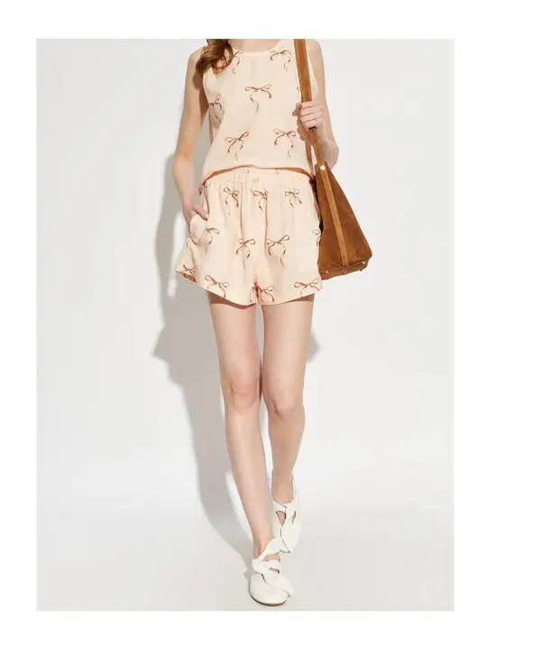FORTE_FORTE Bow Print Sleeveless Top - Pink