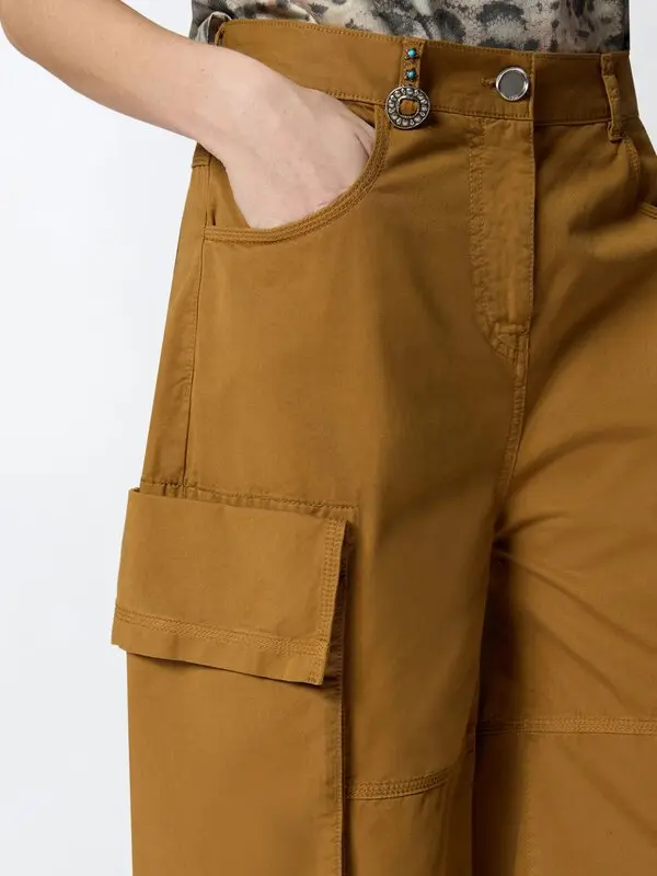 Pinko Cargo Bermuda Shorts With Buckled Detail