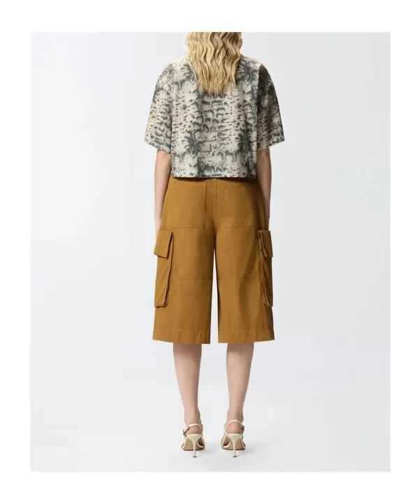 Pinko Cargo Bermuda Shorts With Buckled Detail