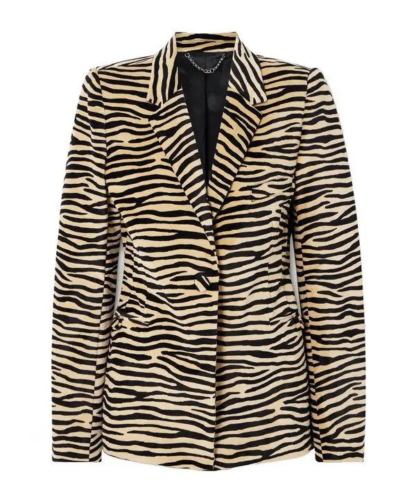 Rabanne Zebra-print Velvet Blazer
