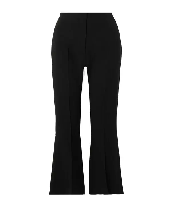 Tove Talia Cropped Pleated Crepe Flared Pants