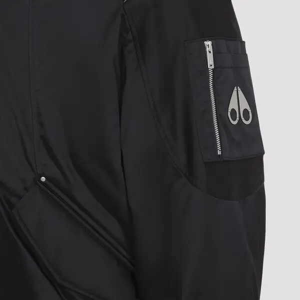 Moose Knuckles Long Sleeve Bomber Jacket With Hood