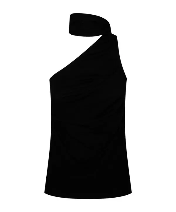 ENTIRE STUDIOS Draped Halter-neck Top - Black